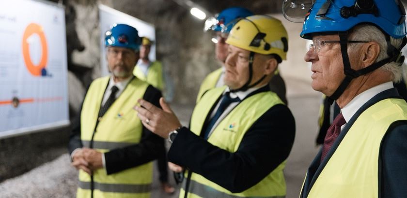 Invigning av bergrummet i närvaro av H.M. Konungen | Mälarenergi